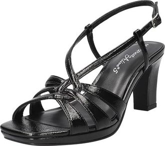 Easy Street Sandales &agrave; talons Valorie pour femme, Noir froiss&eacute;, 7 X-Wide