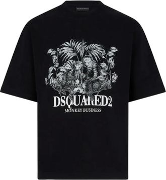 Dsquared2 Homme, Tops, Noir, Taille: L T-Chemises