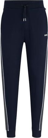 BOSS Hommes Tracksuit Pants Bas de surv&ecirc;tement en Coton m&eacute;lang&eacute; avec Logo brod&eacute;