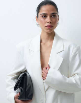 Asos Blazer de tailleur oversize blanc