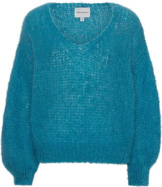 Americandreams Americandreams, Femme, Pulls, Bleu, Taille: 42 FR Milana LS Mohair Knit