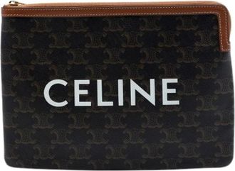 Celine Pre-owned Vintage Clutch - Femme - Pre-owned - Brun - Taille: ONE Size