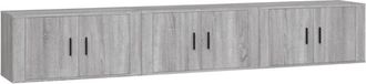vidaXL Vidaxl - Meubles tv muraux 3 pcs sonoma gris 80x34,5x40 cm