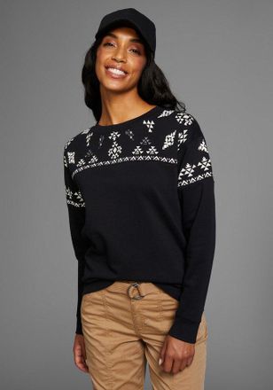 Kangaroos Sweatshirt mit Norweger-Print