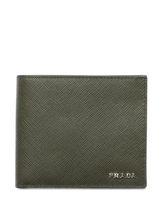 Prada Portemonnaie aus Saffiano-Leder - Gr&uuml;n