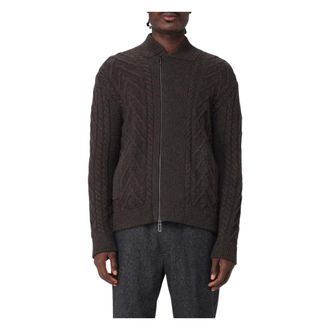 Paolo Pecora Homme, Pulls, Brun, Taille: M Wool Cardigan