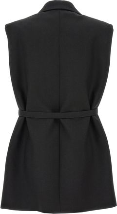 Jil Sander Double-Breasted Wool Vest - Black