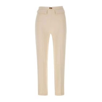 Elisabetta Franchi Side Zip Fastening Hosen - - Trousers - Damen - Beige - L