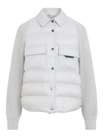 Brunello Cucinelli Daunenjacke - Wei&szlig;