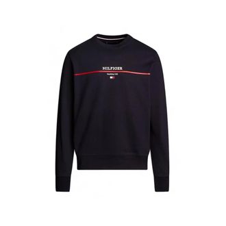 Tommy Hilfiger Homme, Sweatshirts et sweats à capuche, Noir, Taille: XL SweaT-shirt à rayures rouges Logo Central