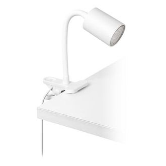 Eglo LED Klemmlampe Portella, Schreibtischlampe zum Klemmen, Leselampe mit Klemme, Metall in Wei&szlig;, inkl. GU10 Leuchtmittel warmwei&szlig;