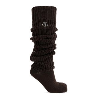 Rick Owens Homme, Sous-v&ecirc;tements, Brun, Taille: M Chaussettes montantes en maille