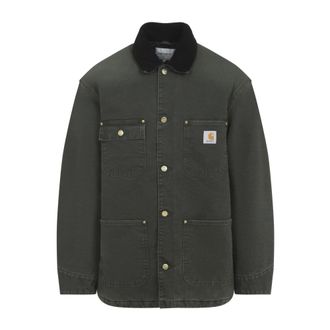 Carhartt Work in Progress Manteau Vert &Eacute;l&eacute;gant en Coton Aw25 - Homme - Vestes - Vert - Taille: M