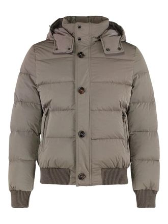 Moorer veste matelassée à capuche - Marron