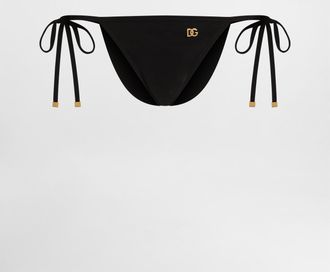 Dolce & Gabbana Bikinislip Mit B&auml;ndchen - Frau Bademode Schwarz Jersey 1