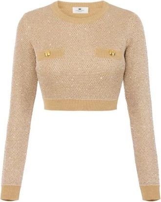 Elisabetta Franchi Damen, Strickwaren, Gelb, XLGröße