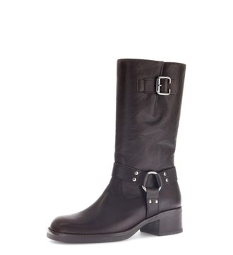 Gabor Damen Biker Boots, Frauen Stiefeletten,braun,klassisch,Komfort-Mehrweite,modisch,orthopaedisch,einlege-Sohlen,Soft-Move,Moro,40 EU / 6.5 UK