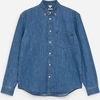 Arket Jeanshemd Mit Normaler Passform -Blau