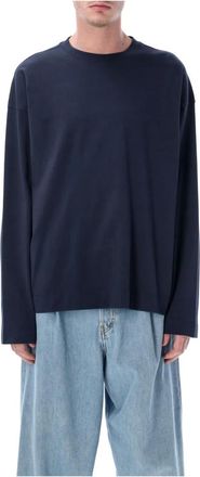 Dries Van Noten Homme, Tops, Bleu, Taille: M T-shirt &agrave; manches longues