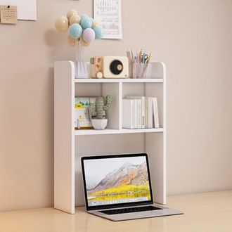 Generic Schreibtischregal, Schreibtischablage mit Platzsparendem Design Stabil und Langlebig, Höhenverstellbarer Offener Desk Shelf for Dorm Haus und Büro(Whi