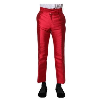 Dolce & Gabbana Rote Cropped Kleidungshose - - Trousers - Herren - Rot - S