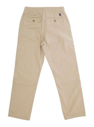 Polo Ralph Lauren Boys Beige Cotton Trousers With Elasticated Waist