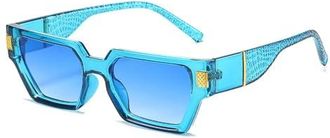 Generic Lunettes de soleil tendance classiques à petits rivets pour femmes et hommes vintage tendance lunettes de soleil conduite voyage nuances UV400, bleu b