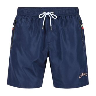 Iceberg Homme, Maillots de bain, Bleu, Taille: M Boxer Swim Shorts