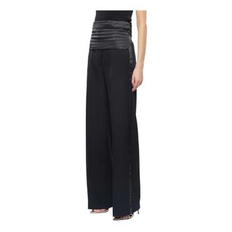 Erika Cavallini Semi Couture Palazzo Hose - - Trousers - Damen - Schwarzk - S