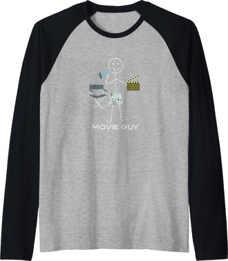 Whyitsme Design Herren Lustiger Herren-Film Guy Making Movies Raglan