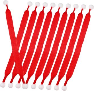 Hemobllo 20 Stück Weihnachts Minischals Aus Weichem Material Gestrickte Kleiner Puppenschals Für Deko Flexible Stoffschals in Rot Für Weihnachtsfiguren Und Kle