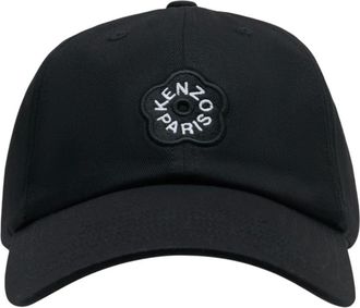 Kenzo Femme, Accessoires, Noir, Taille: ONE Size Casquette en coton &agrave; fleur brod&eacute;e