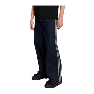 adidas Homme, Jeans, Bleu, Taille: W34 Jean de Skateur Large Jambe &Eacute;vas&eacute;e Sportif Alternatif Ann&eacute;es 90