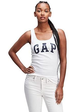 GAP V-SL BF Tank Caraco, White Global, Taille S Femme