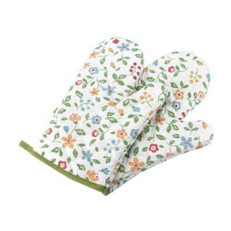 Cabilock Gebl&uuml;mte Dicke Ofenhandschuhe Mikrowellen Ofen Hitzebest&auml;ndig rutschfest Hitzeschutz Backhandschuhe f&uuml;r K&uuml;chenbackzubeh&ouml;r und Essenszubereitung