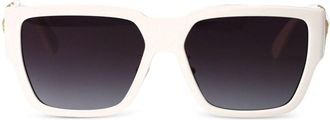 Versace Sonnenbrille mit eckigem Gestell - Wei&szlig;