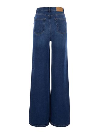 Twinset Womens Straight-Cut Blue Jeans Cotton