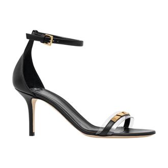 Elisabetta Franchi High-Heel Sandalen mit transparentem Riemen und Logo-Detail - - Shoes - Damen - Schwarzk - 40 EU