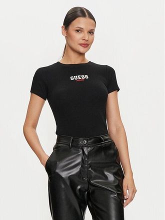 Guess T-Shirt W4YI64 KA0H1 Schwarz Slim Fit