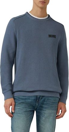 s.Oliver Strickpullover aus strukturierter Qualität, mit Logo-Badge, Regular Fit