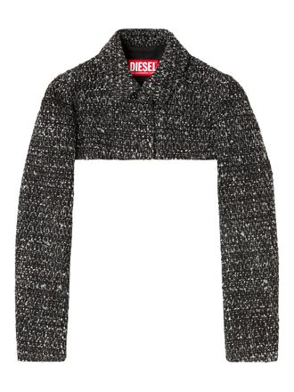 Diesel veste crop en tweed - Noir