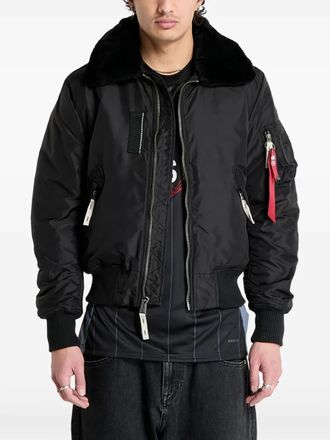 Alpha Industries veste bomber à col en mouton retourné - Noir
