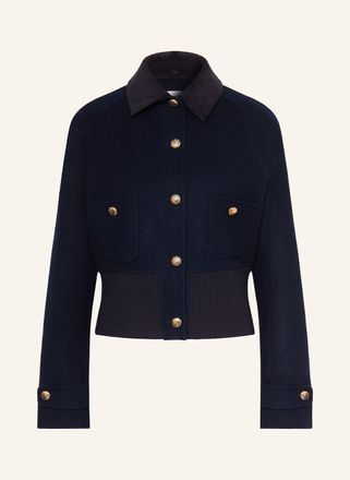 Maje Jacke Mit Abnehmbarem Kragen blau