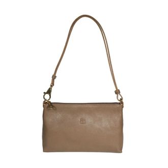 IL BISONTE Stilvolle Lederschultertasche - - Bags - Damen - Braun - ONE SIZE