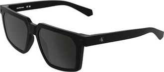Calvin Klein Jeans Mens Sunglasses CKJ25621S - Black with Solid Grey Lens