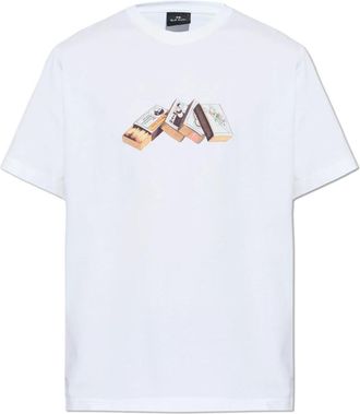 Paul Smith Homme, Tops, Blanc, Taille: XL Matchboxes Printed T-Shirt