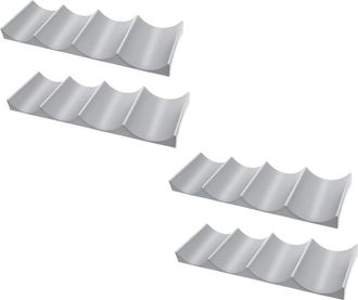 Cabilock Weinregal Pp Material 4 Stück Platzsparendes Weinhalter Für Arbeitsplatte Küche Und Bar Grau