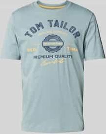 Tom Tailor Regular Fit T-Shirt aus reiner Baumwolle mit Label-Print