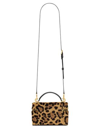Saint Laurent Womens Vanity Gaby Bag Animalier Calf Leather Shoulder