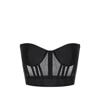 Elisabetta Franchi Sweetheart Corset Top - - Tops - Damen - Schwarzk - M